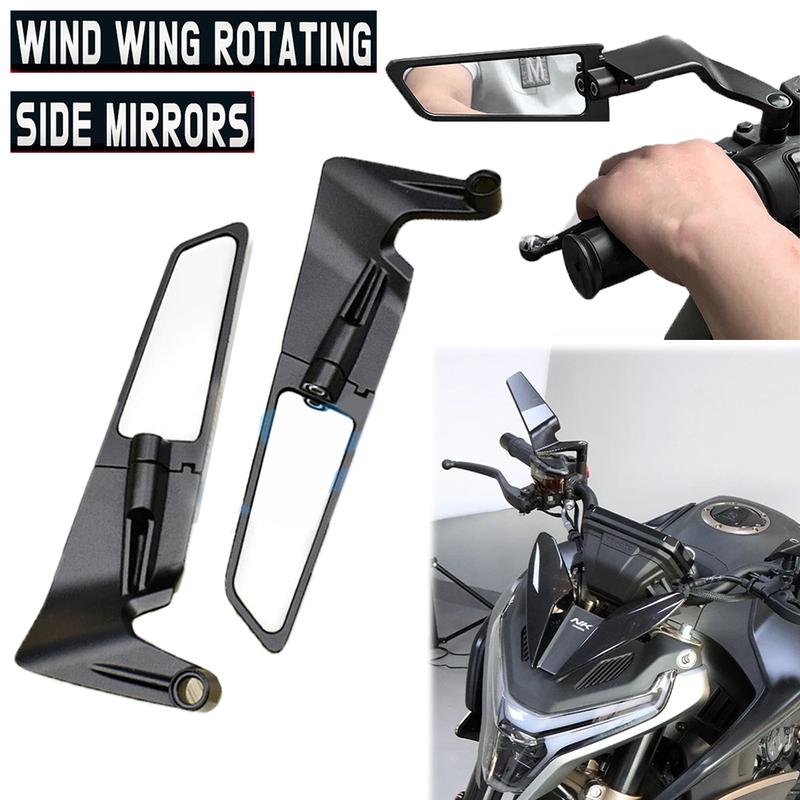 CNC Wind Wing Rotating Side Mirror Universal Reduces Wind Resistance ...