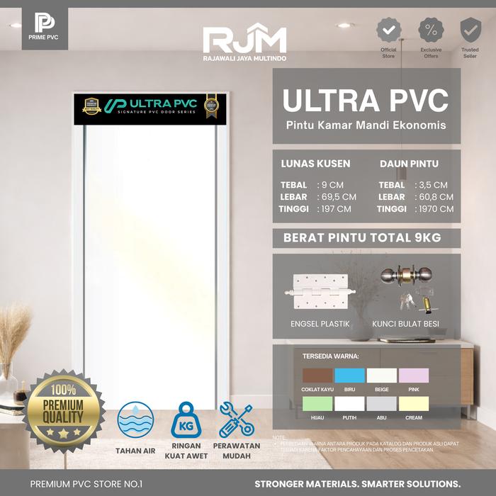 Jual PRIME PVC Pintu Kamar Mandi ULTRA PVC POLOS STANDARD Bukaan Kanan ...