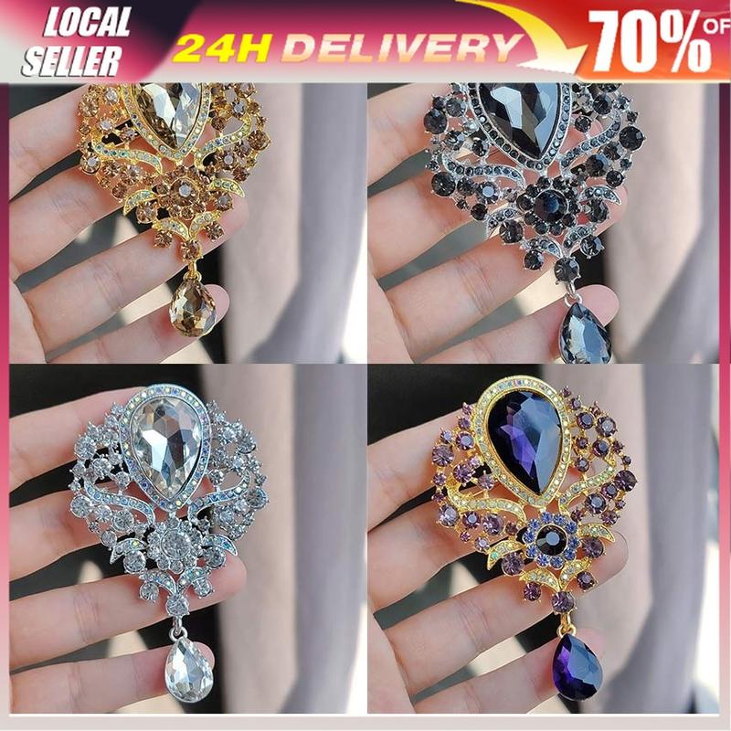 Fashion Crystal Brooches crystal Pin Jewelry Brooch Pins - TikTok Shop ...