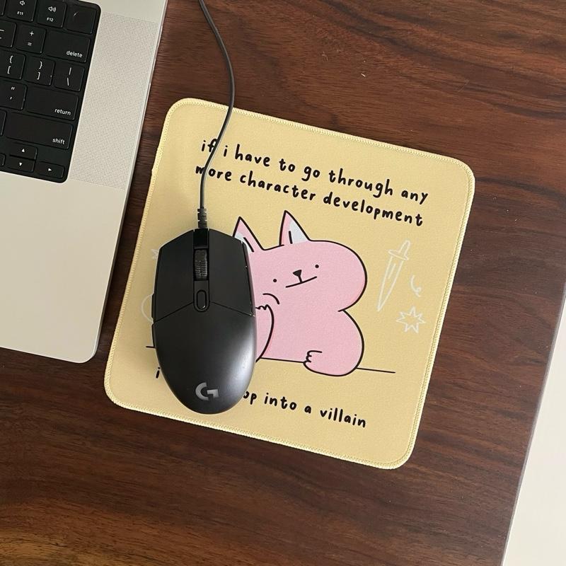 cute illustrated mouse pad for work | 20x20cm | byjolyn - TikTok Shop ...