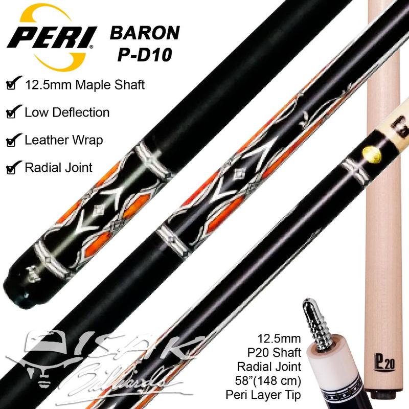 Peri Baron P-D10 Cue - Radial Joint Maple Shaft Stick Pool Billiard ...