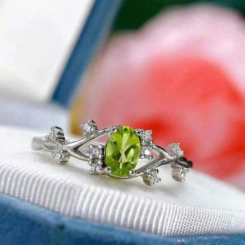 Natural Olivine Ring Living Series Natural Olivine Ring - TikTok Shop ...