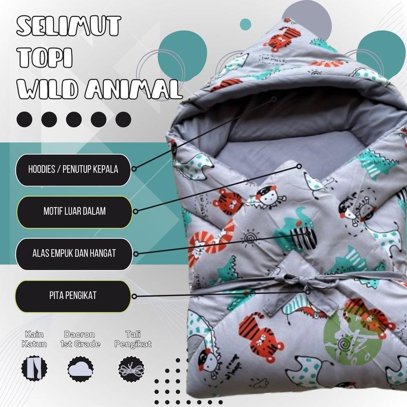 Selimut Topi Bayi Hoodie 2 Warna Bolak Balik + Tas Kado Lahiran - Shop ...