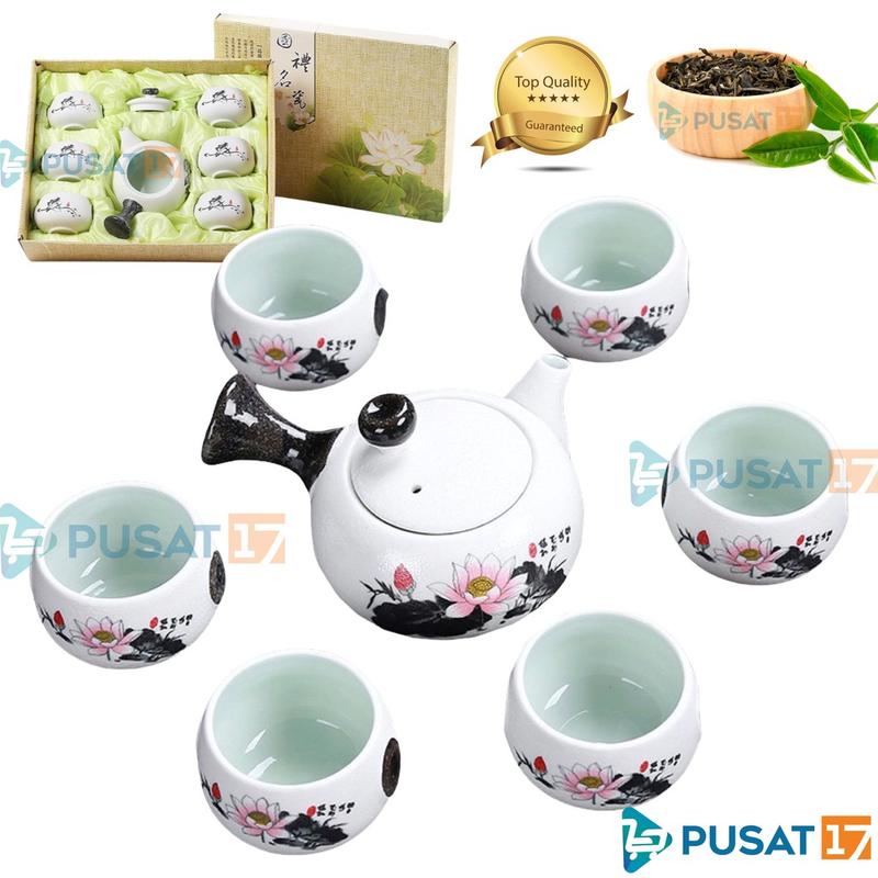CHINESE TEA POT SET CERAMIC C19 CLASSIC 6 CUPS TEKO TEH SET - Shop ...