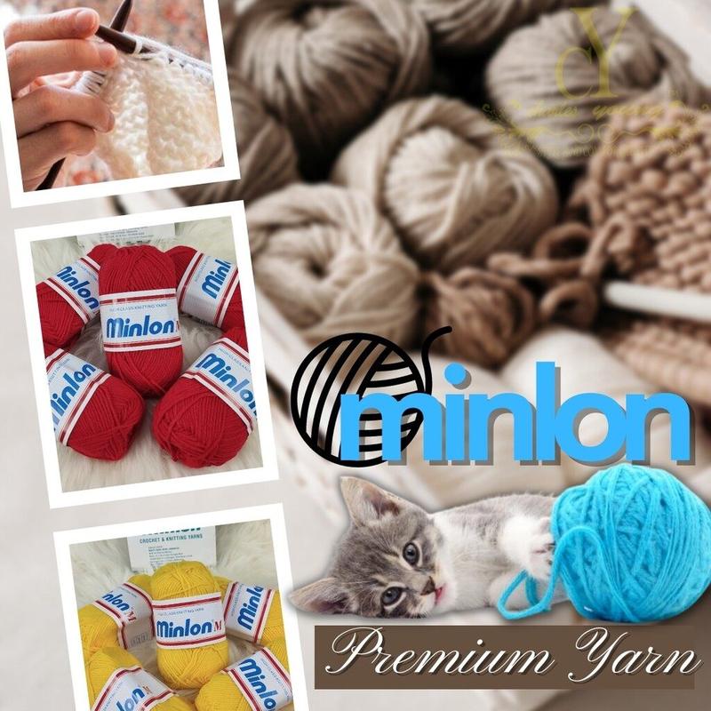 Acrylic Yarn Colorful DIY Knitting Craft Yarn / MINLON 40GM - TikTok ...