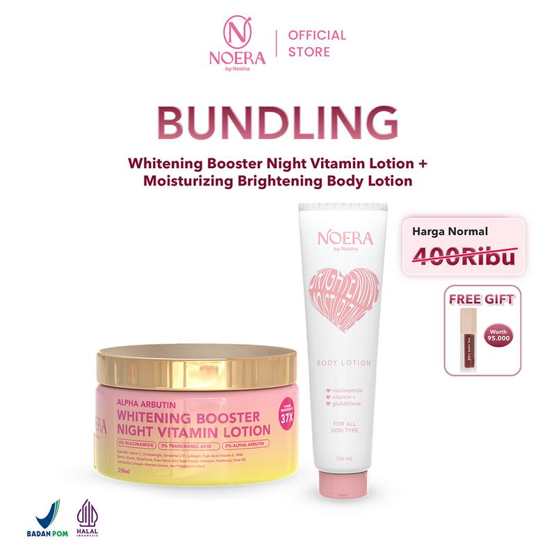 Paket Bundle Noera Whitening Booster Night Vitamin Lotion + Noera ...