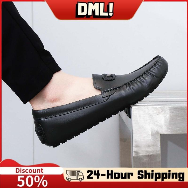 【DML】Black shoes Men's Summer Breathable Causal Shoes Office - TikTok ...