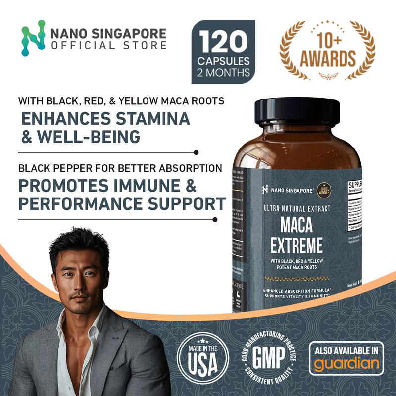 Maca Extreme with Black Pepper for Men’s Immunity, Vitality ...