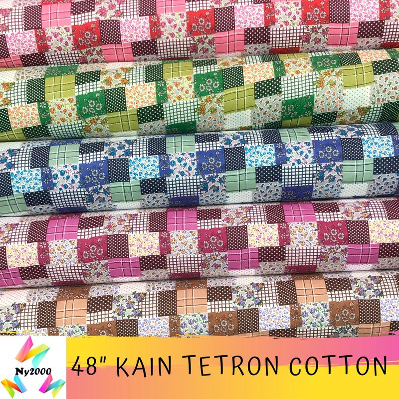 Kain TC / Polyester Gred A Corak Seni Corak Patchwork (Bidan - TikTok ...