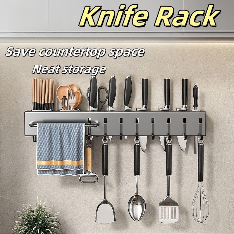 Multi-Functional knife Rack No Drill Kithen Tools Holder Rak - TikTok ...