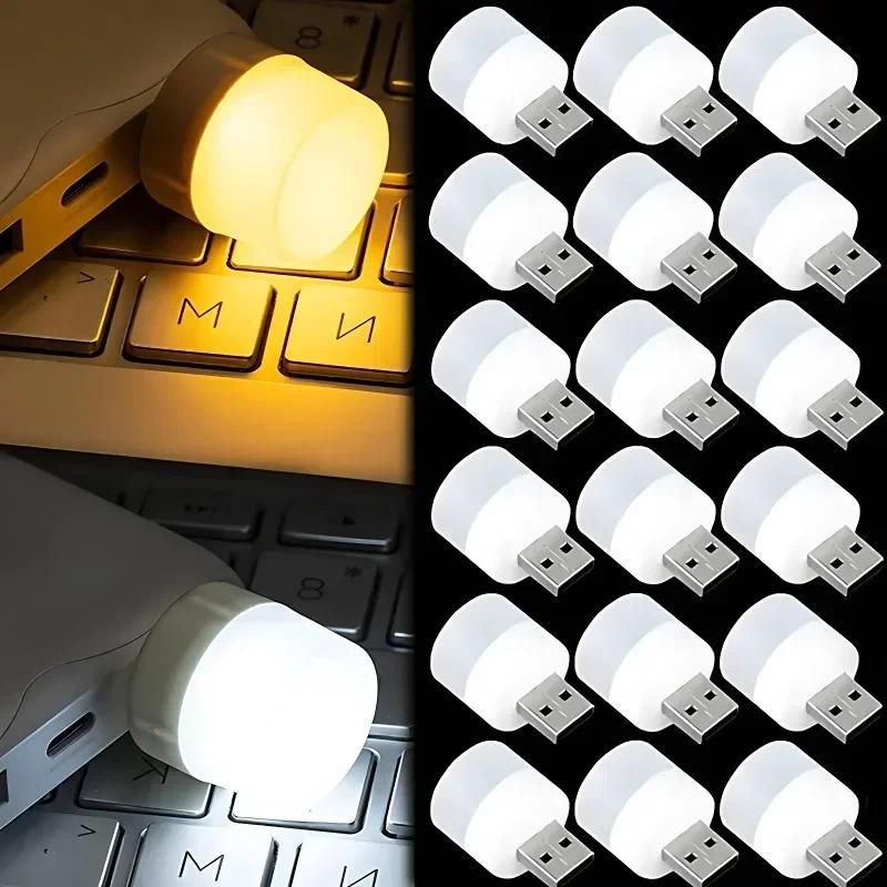 10/1Pcs Mini USB Night Light Warm White USB Plug Charging LE - TikTok ...
