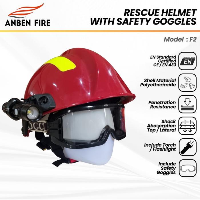 Jual Helm Safety Anben - F2 Pemadam Kebakaran Sar – Rescue Helmet ...