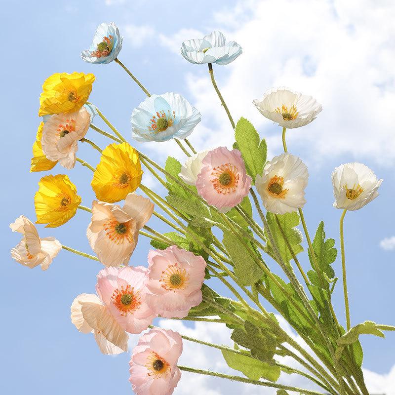 Bunga Tiruan, Poppy Simulasi, Sutera Cantik, Batang Papaver Flocky ...
