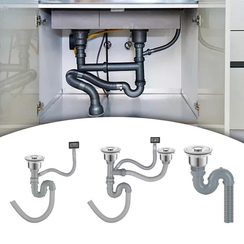 Sink Drain Pipe Tube Drain Pipe Sink Strainer Sewer Pipe for - TikTok ...