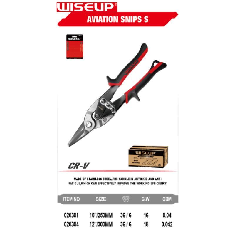 ( FAST SHIP ) WISEUP 10" Aviation Snip S Cutter Straight & Curve ...