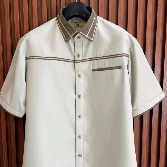 Kemeja pria premium , kemeja cream coksu , kemeja formal , kemeja ...