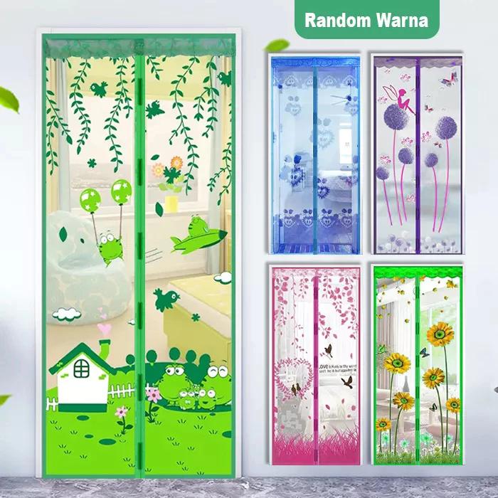 Tirai Magnet Anti Nyamuk Serat Polyester Size 90x210cm Perlengkapan ...