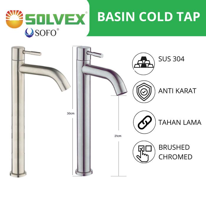 Promo SOLVEX Kran Air Wastafel Keran Bambu Stainless SUS 304 Tinggi ...