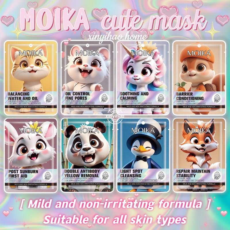 [MOIKA] Cute Cartoon Facial Mask, whitening, brighten, anti-acne ...
