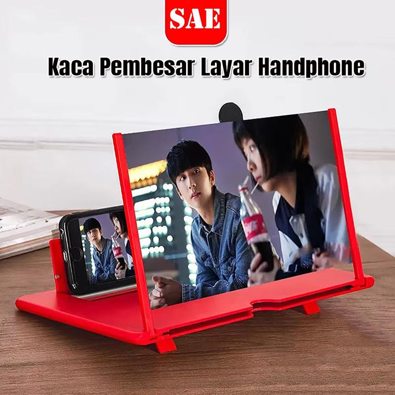 SAEID - Kaca Pembesar Layar F3 Smartphone 3D HD Handphone Stand - Shop ...