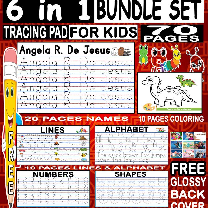 6 in 1 BUNDLE SET TRACING PAD FOR KIDS - TikTok Shop Philippines