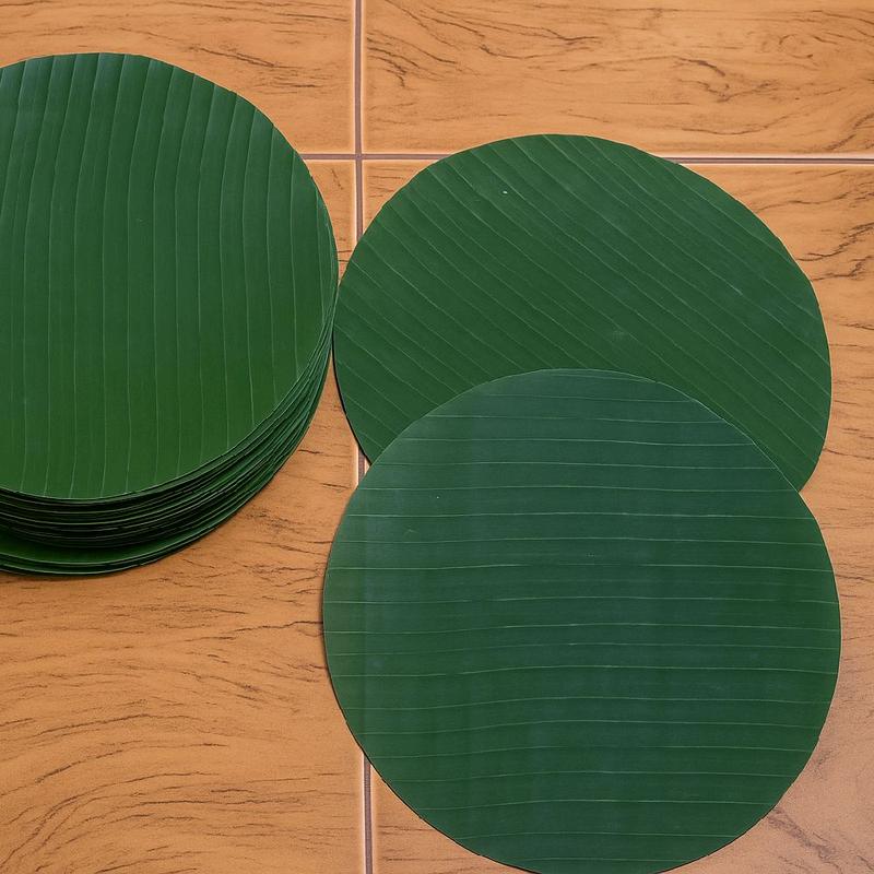 paling murah daun pisang BULAT cocok di gunakan untuk piring rotan ...
