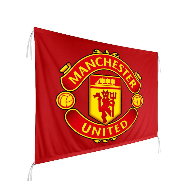 MANCHESTER UNITED - BENDERA POSTER KAIN SEPAK BOLA Fabric / Tapestry ...
