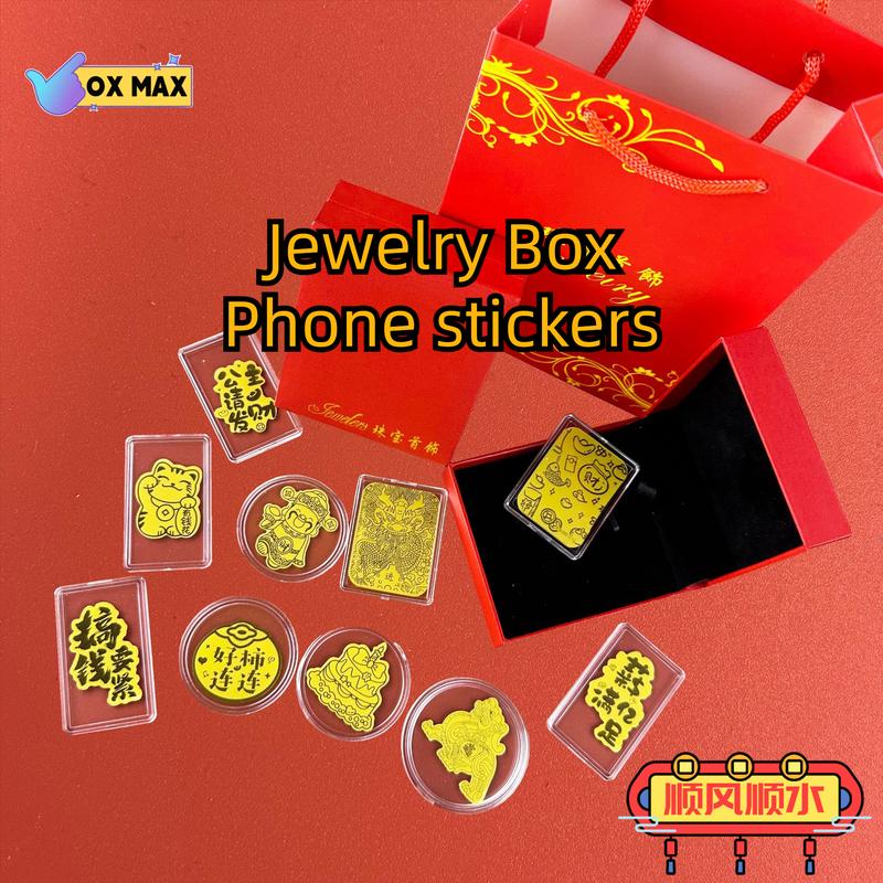 Gold Phone Sticker Gold Foil Good Luck Fortune Cat Lucky Cat - TikTok ...