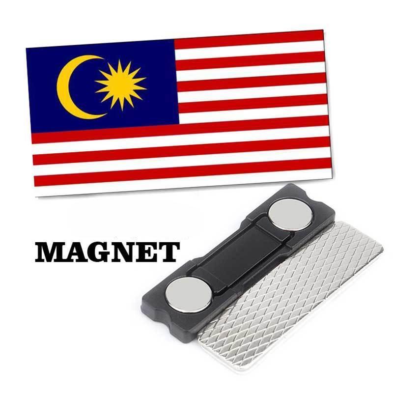 Lencana Pin Jalur Gemilang, Malaysia, Magnet, Saiz 5x2.5cm, Butang ...