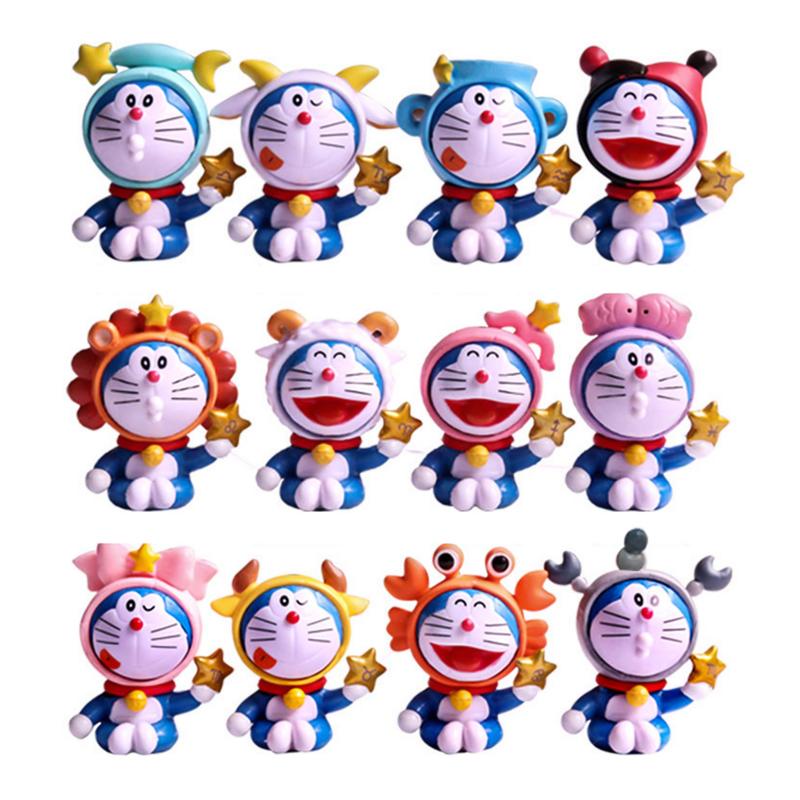 rliayly Anime Figures Cartoon Character Delicate Model Toys Doraemon ...