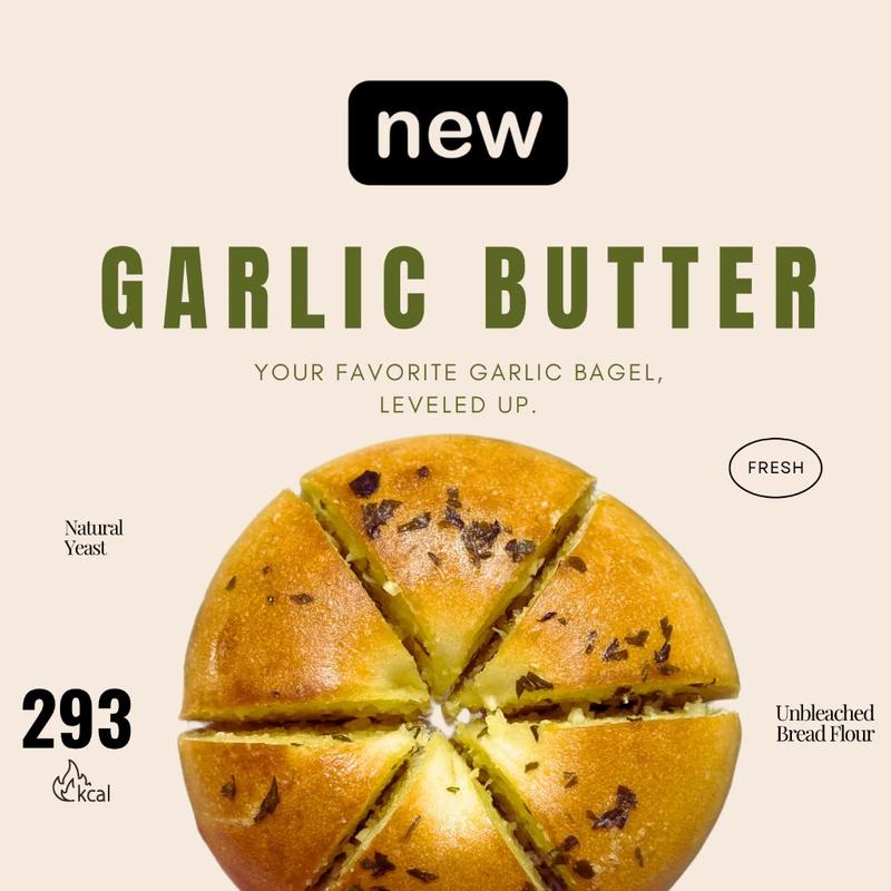[Fresh Crust] Garlic Butter Hand Made Bagel, Low Sugar - TikTok Shop ...