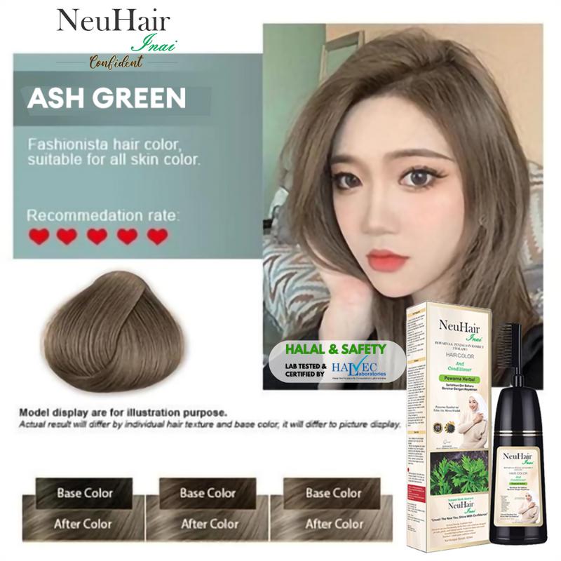 Ash Green - NeuHair Inai Pewarna Rambut Hair Dye Color Premium - TikTok ...