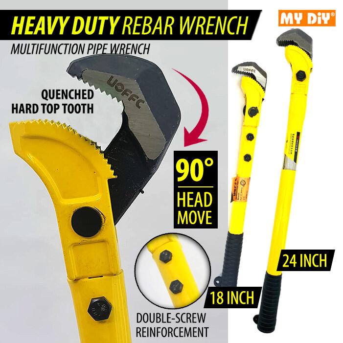 18" 24" Heavy Duty Ratchet Quick Wrench Rebar Pipe Wrench Multifunction ...