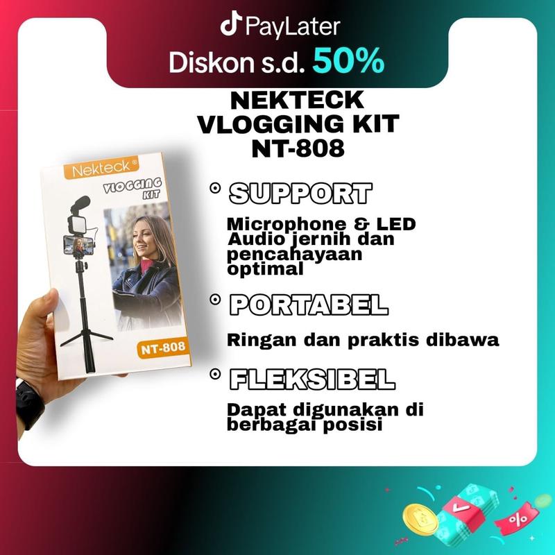 Nekteck Paket Live Streaming Vlogging Dapat 7 set Original bluetooth - Shop | Tokopedia