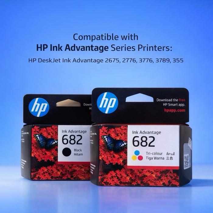 Jual Tinta Printer Hp 682 Hitam untuk DeskJet Plus Ink Advantage 6000 ...