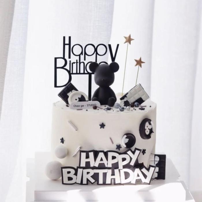 Jual CCA27 Topper Teddy Bear Beruang Panda Decor Kue Ultah Buket Bunga ...