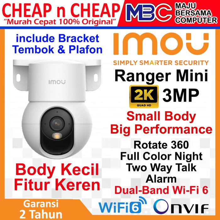 Jual IMOU Ranger Mini 2K 3MP Wi-Fi 6 Full Color Night Vision Bracket ...