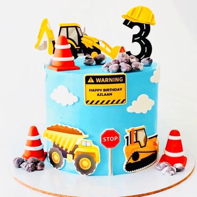 Topper TRUK KONTRAKTOR Birthday Custom/ Hiasan Cake Tema Kontraktor ...