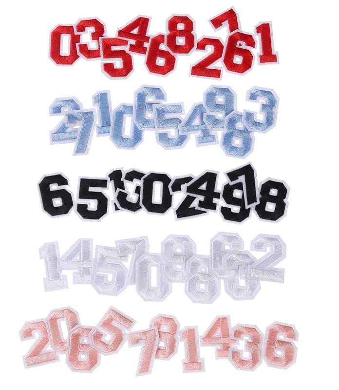 Number Embroidery clothes patch stickers Iron patches Number - TikTok ...