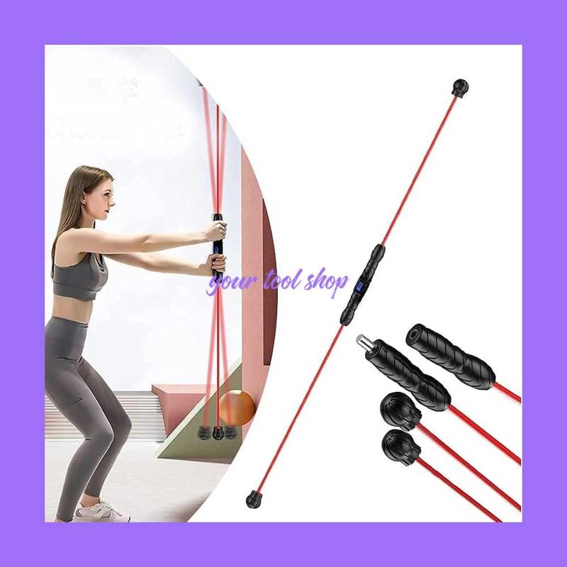 yourtoolshop Vibration Pole, Removable 160 cm Toning Bar, Fitness ...