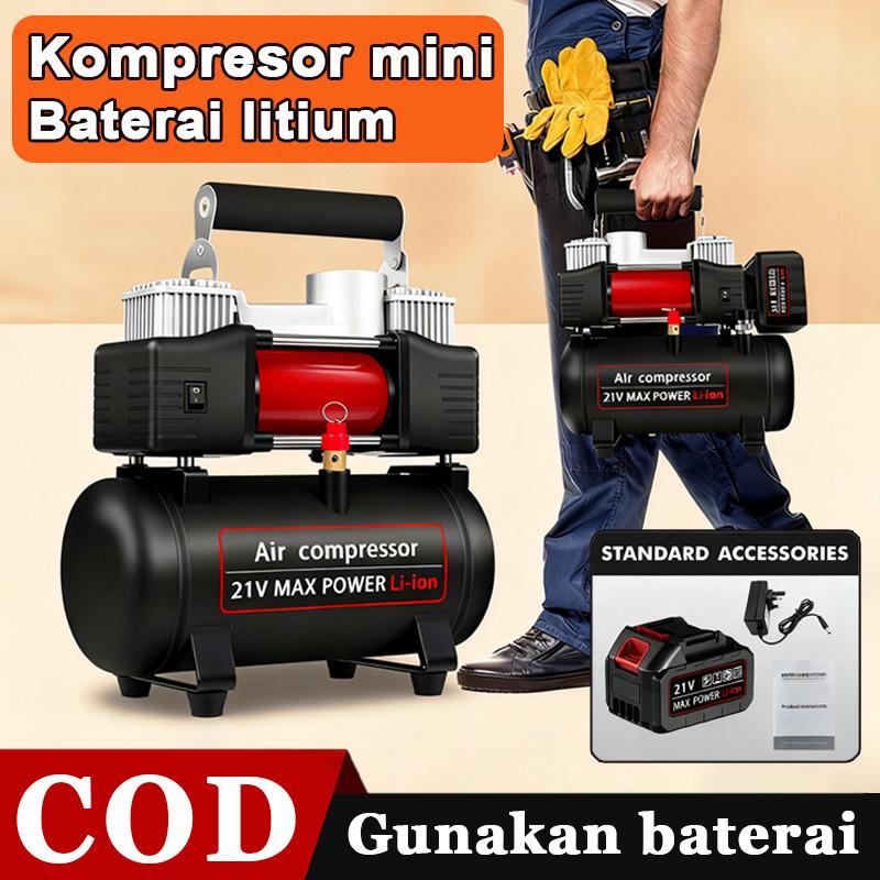 Dewei Kompresor Angin Mini Oiless Listrik 40L/ Min Air Compressor ...
