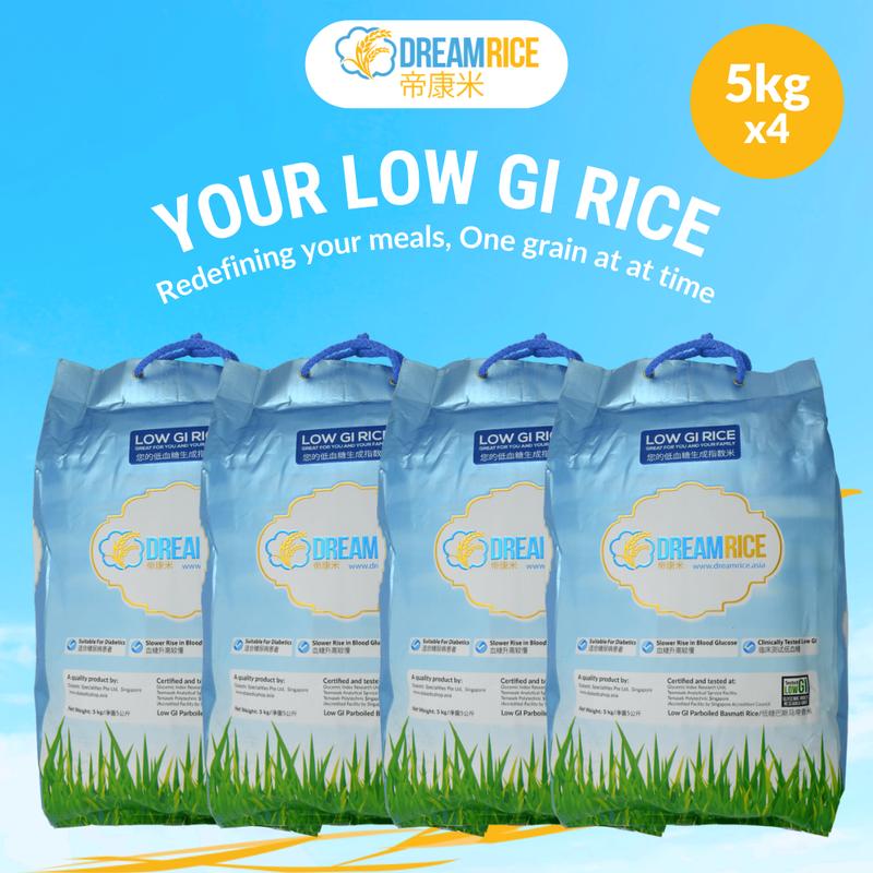 DreamRice Low GI Rice 5KG (Bundle of 4) - TikTok Shop Singapore