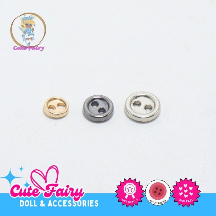 Benik kancing mini 6-8 mm Aksesoris jahit baju boneka Button DIY doll ...