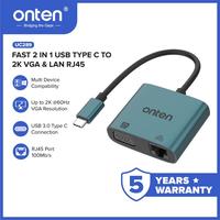 Jual Onten Converter OTN-UC289 Fast 2 In 1 USB 3.0 Type C to 2K VGA dan ...