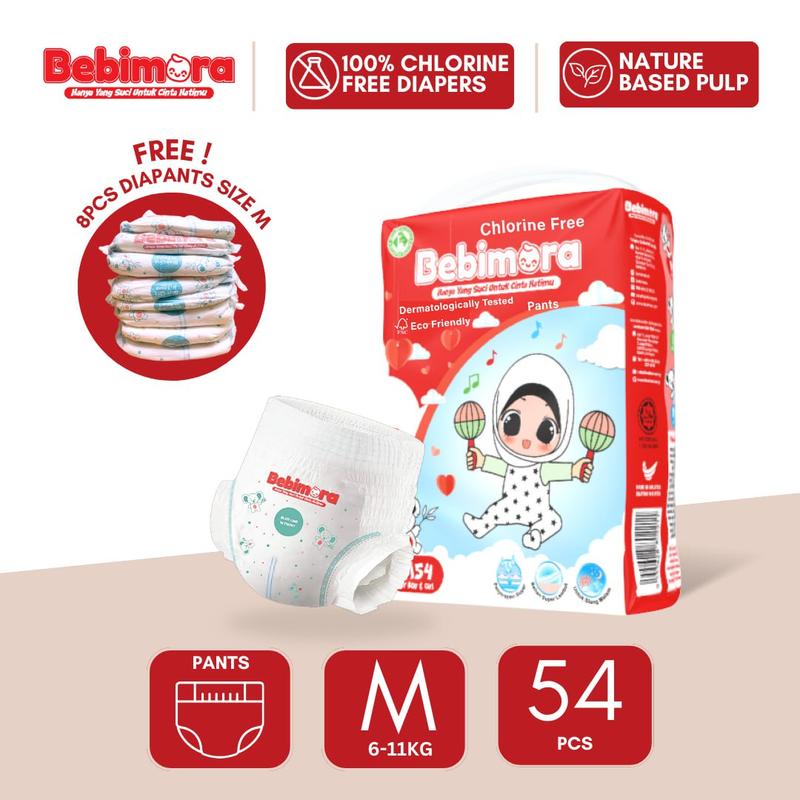 Diapants Bebimora Saiz M(54PCS) [1PACK] - TikTok Shop Malaysia