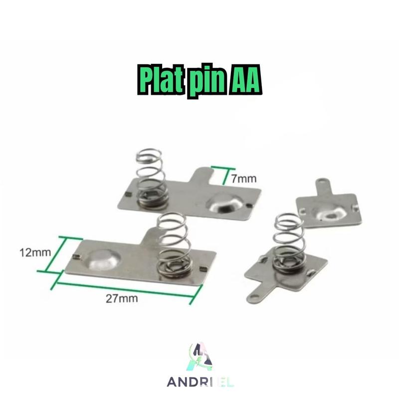 plat pin terminal baterai AA konektor baterai ABC plat per positif ...
