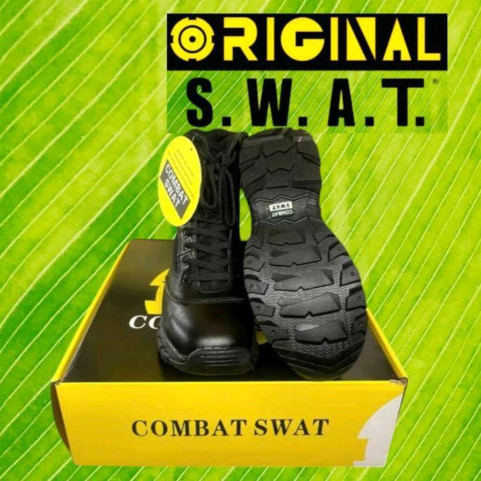 SWAT COMBAT Tactical boot operasi swat Leather sswat Classic - TikTok ...