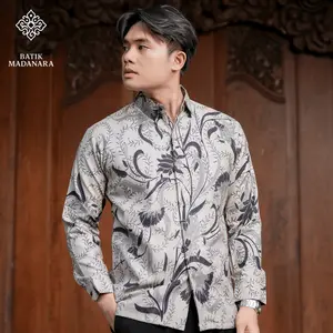 Batik Madanara Motif Api Semeru - Kemeja Batik Pria Slimfit Premium ...