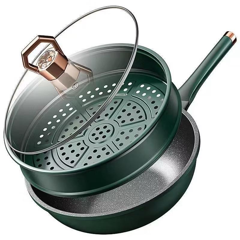Axn 32" Household Queenn Nonstick Pot Steamer, frying pan po - TikTok ...