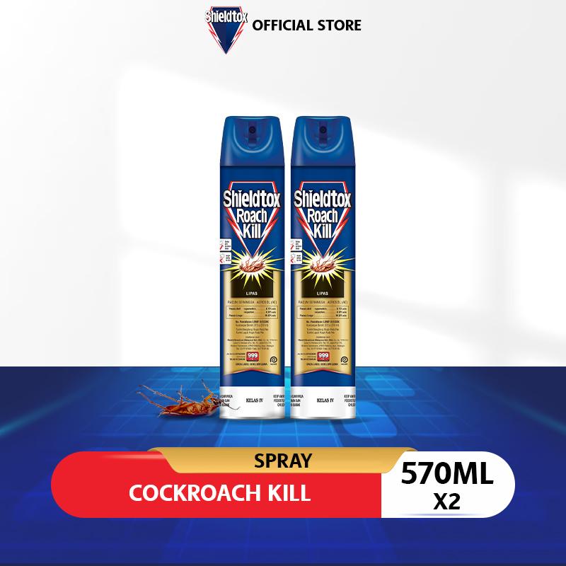 Shieldtox Cockroach Kill Aerosol (570ml x 2) [Twin Pack] Repellant ...